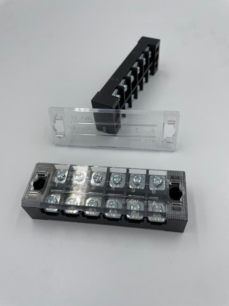 Regleta Conexión 25A 6P/600 Vac 0,5-2,5 mm²