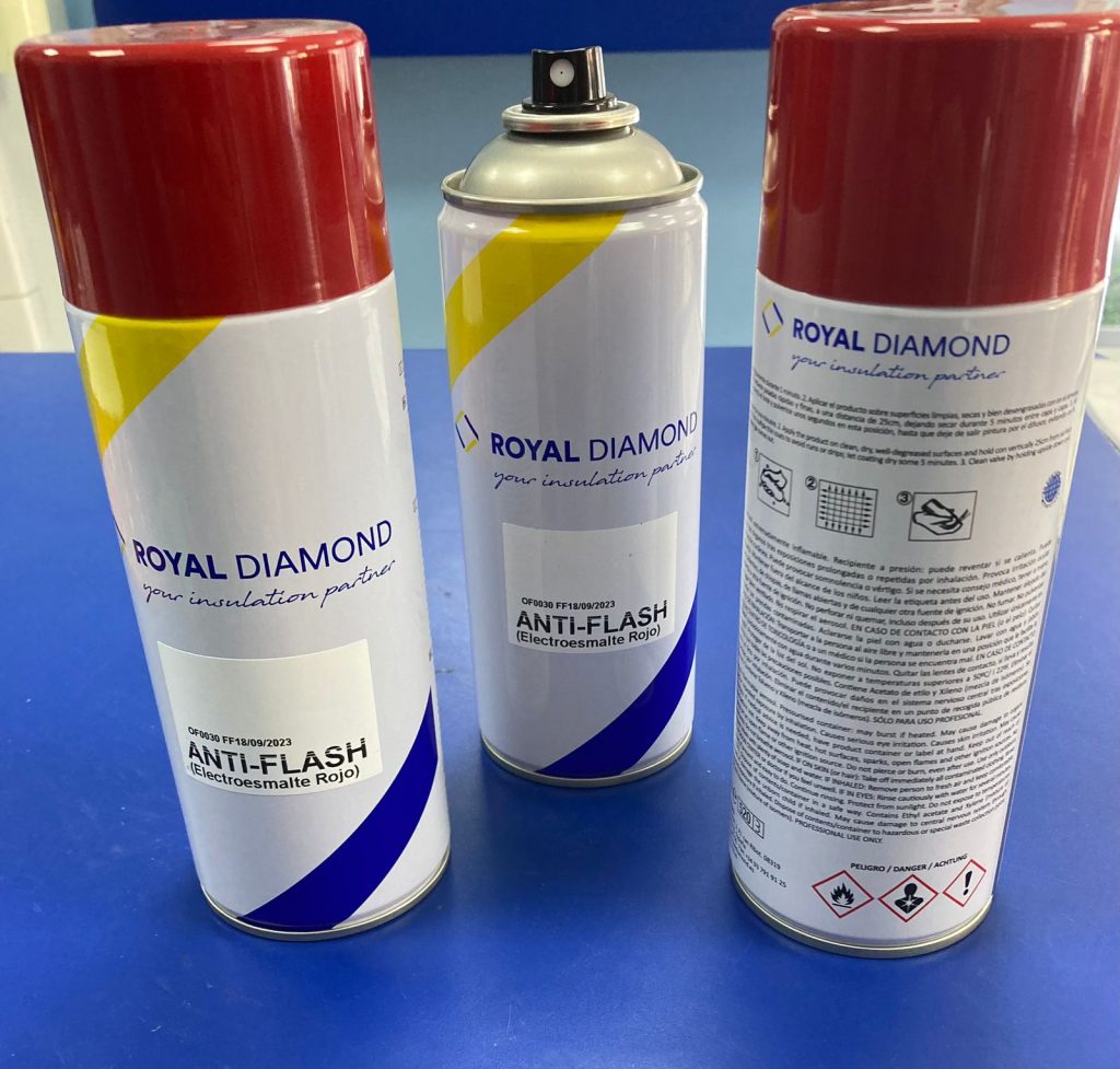 Spray anti flash rojo Royal Diamond Barniz dieléctrico